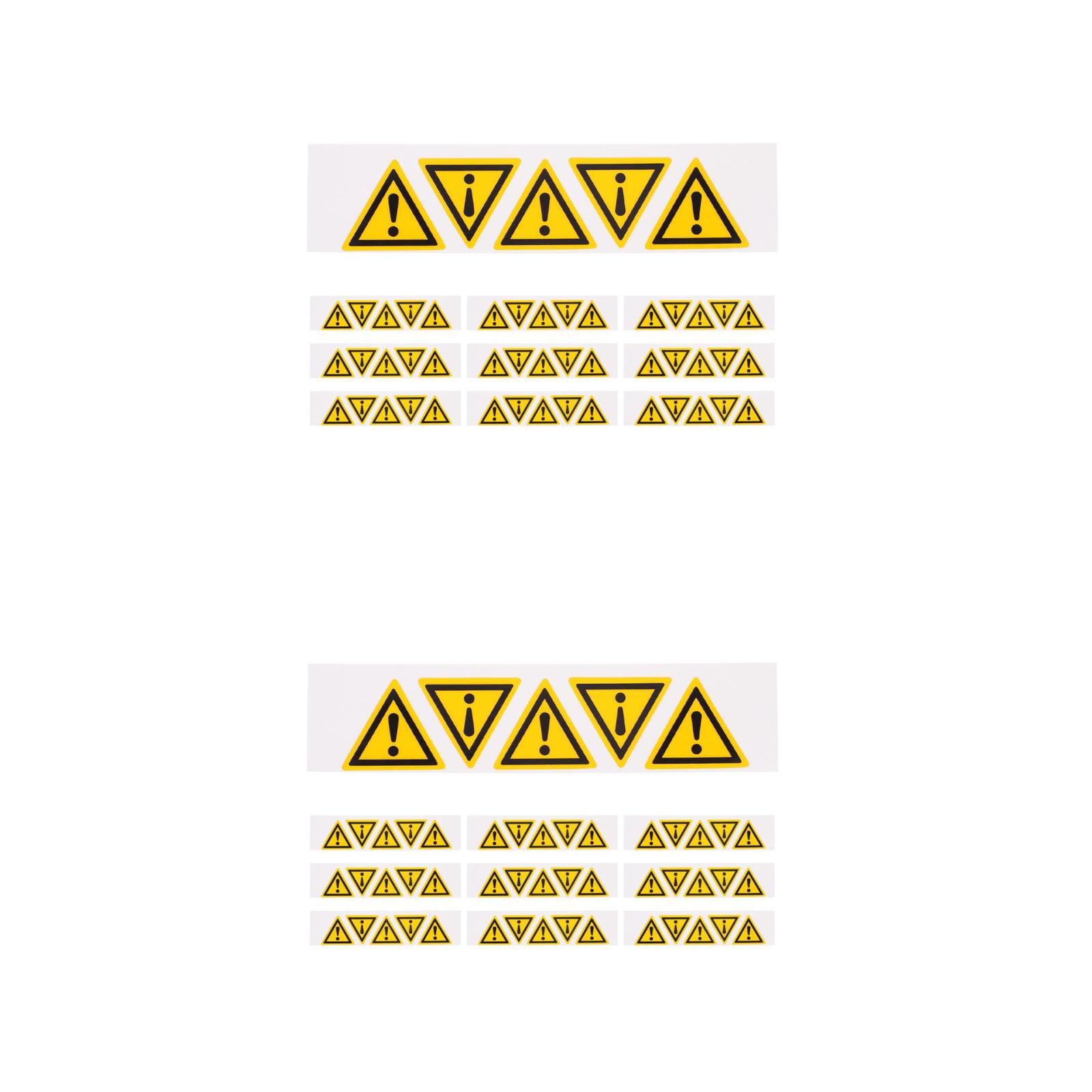 Worgeous 20 pcs Exclamation Mark Equipment Warning Sticker Yellow ...