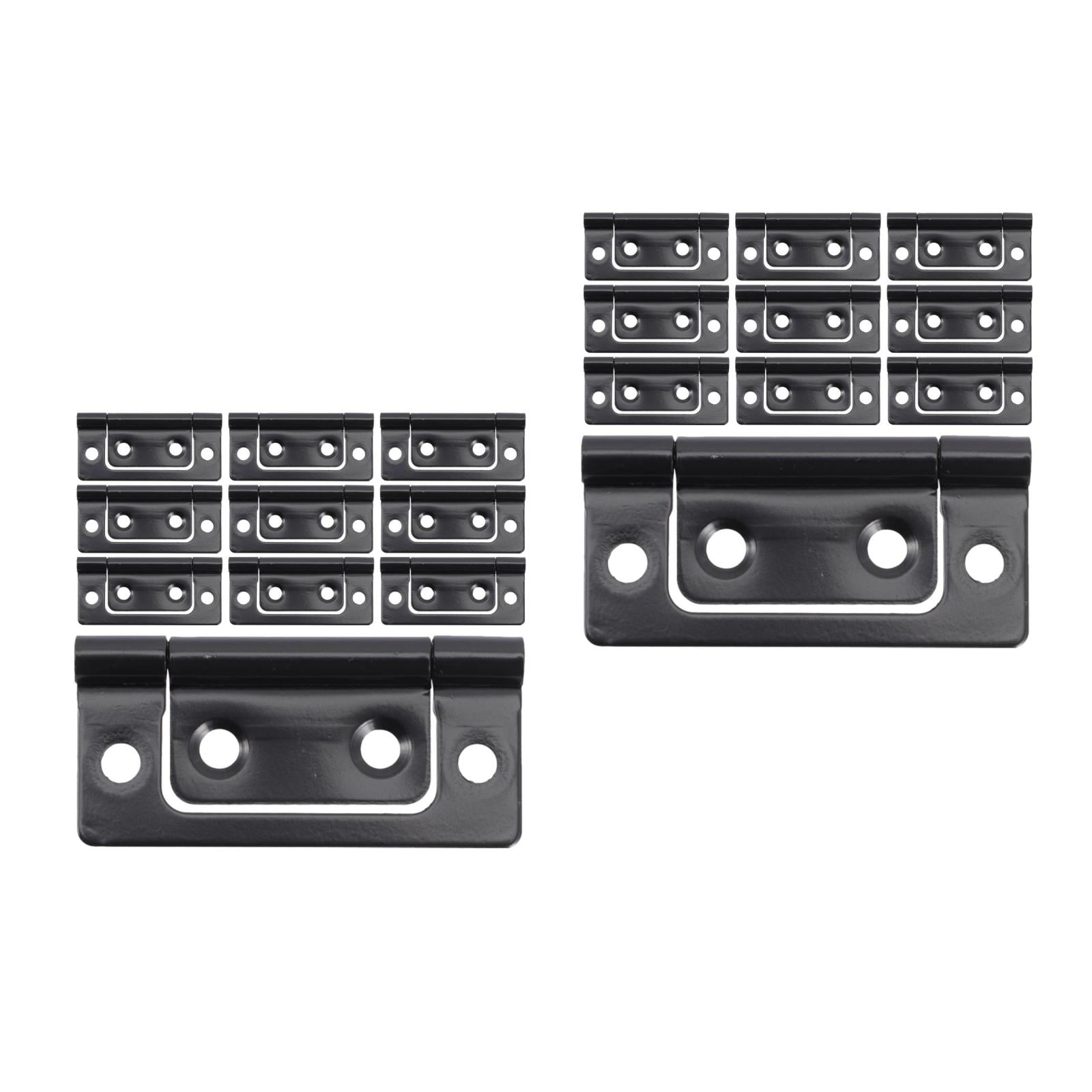Worgeous 20 pcs Matte Black Iron Hinges for Cabinet Door Self Closing ...