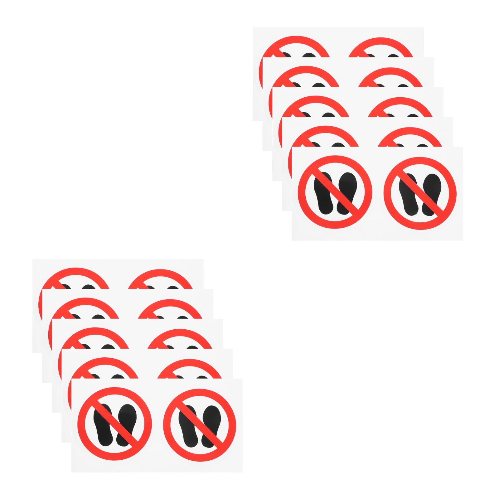 Worgeous 20 pcs No Stepping Safety Decals No Step Warning Decal No ...
