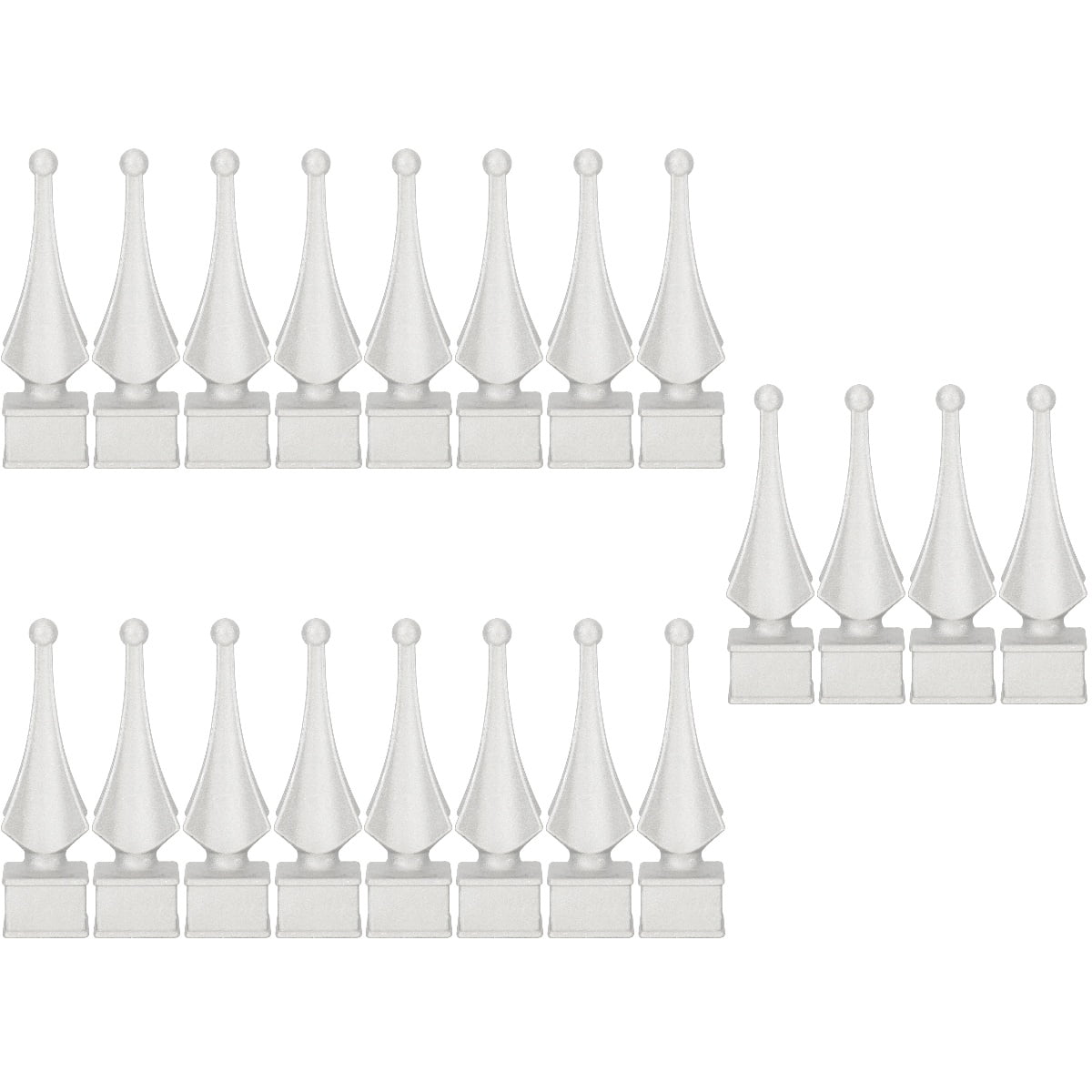 Worgeous 20 pcs Outdoor Fence Aluminum Alloy Heads Fence Aluminum ...