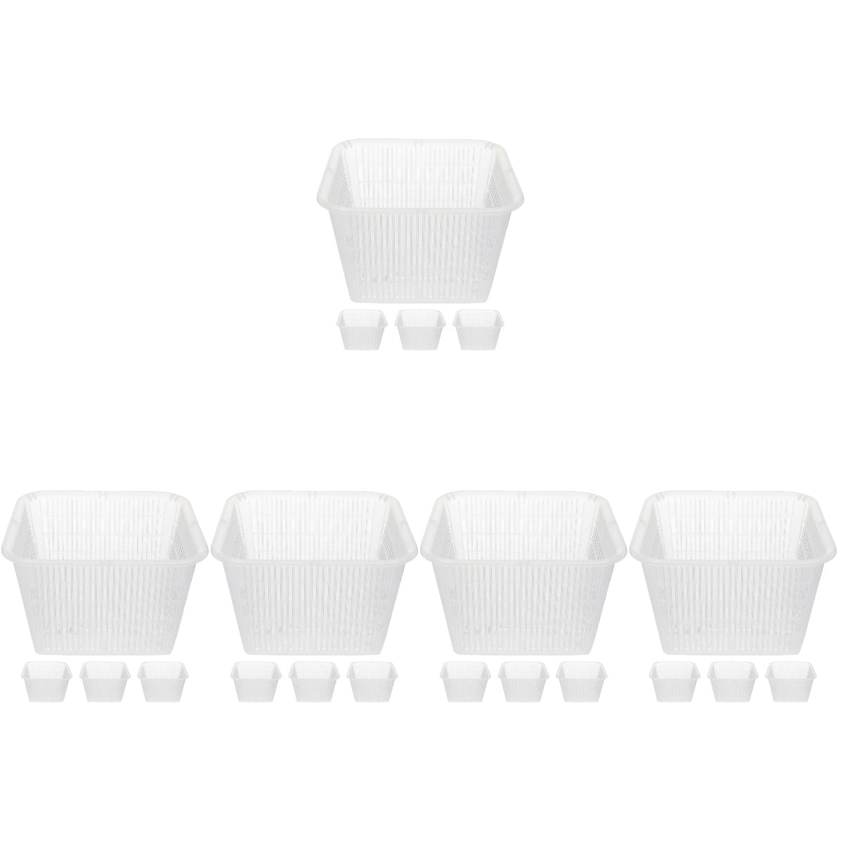 Worgeous 20 pcs Plastic Net Cups Hydroponic Planting Mesh Pots Small ...