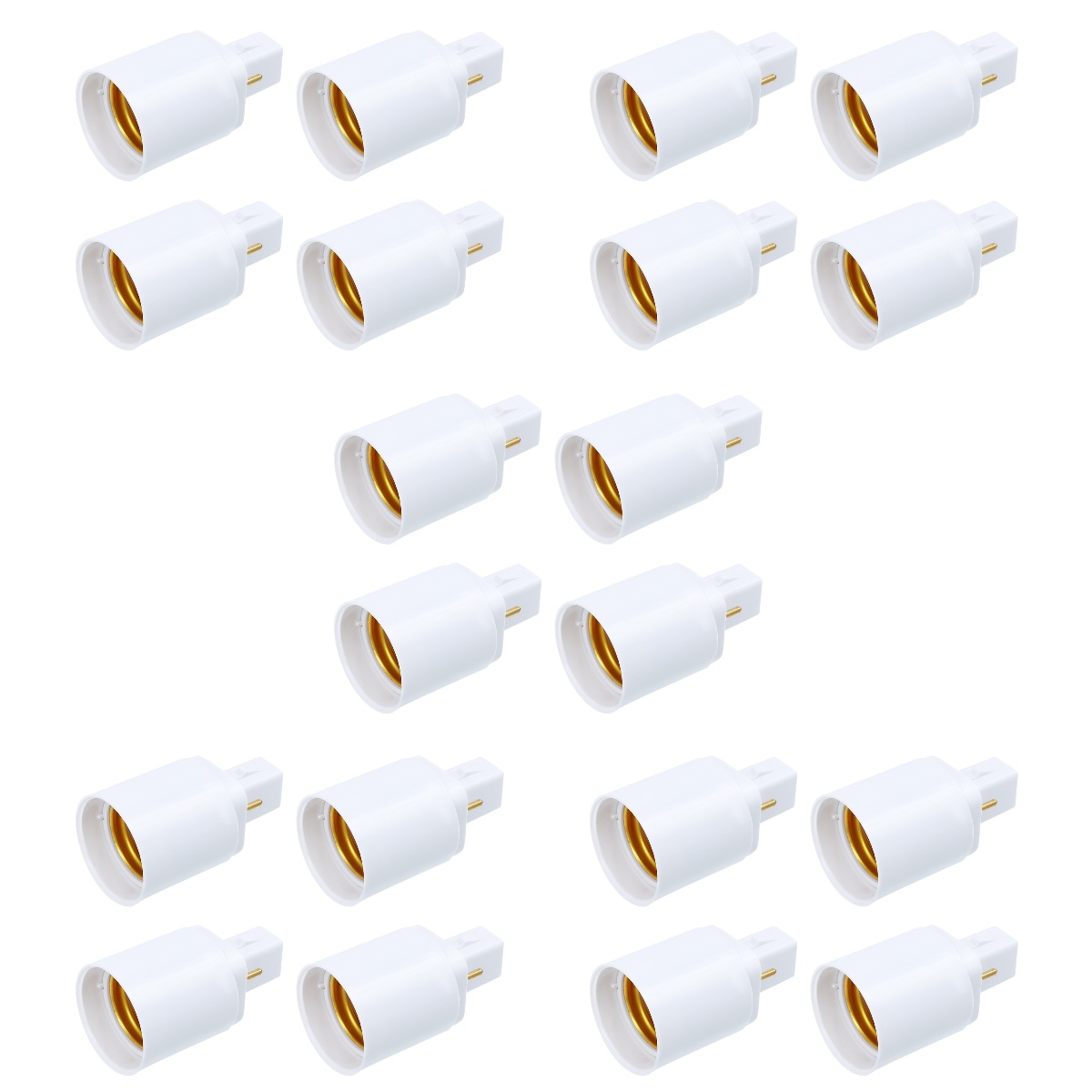 Worgeous 20 pcs Professional G24D to E27 2 Pin Light Bulb Socket ...