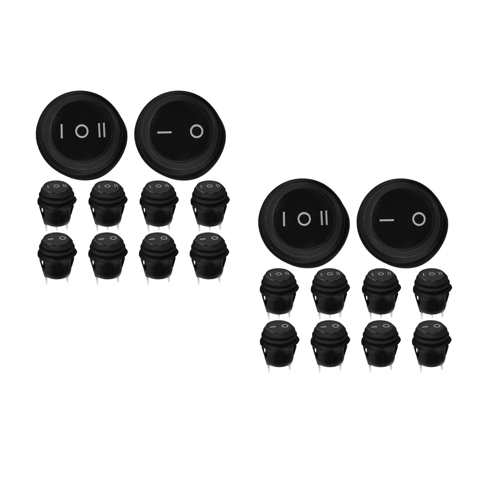 Worgeous 20 pcs Toggle Switch Waterproof Round Rocker Switch Panel Home ...