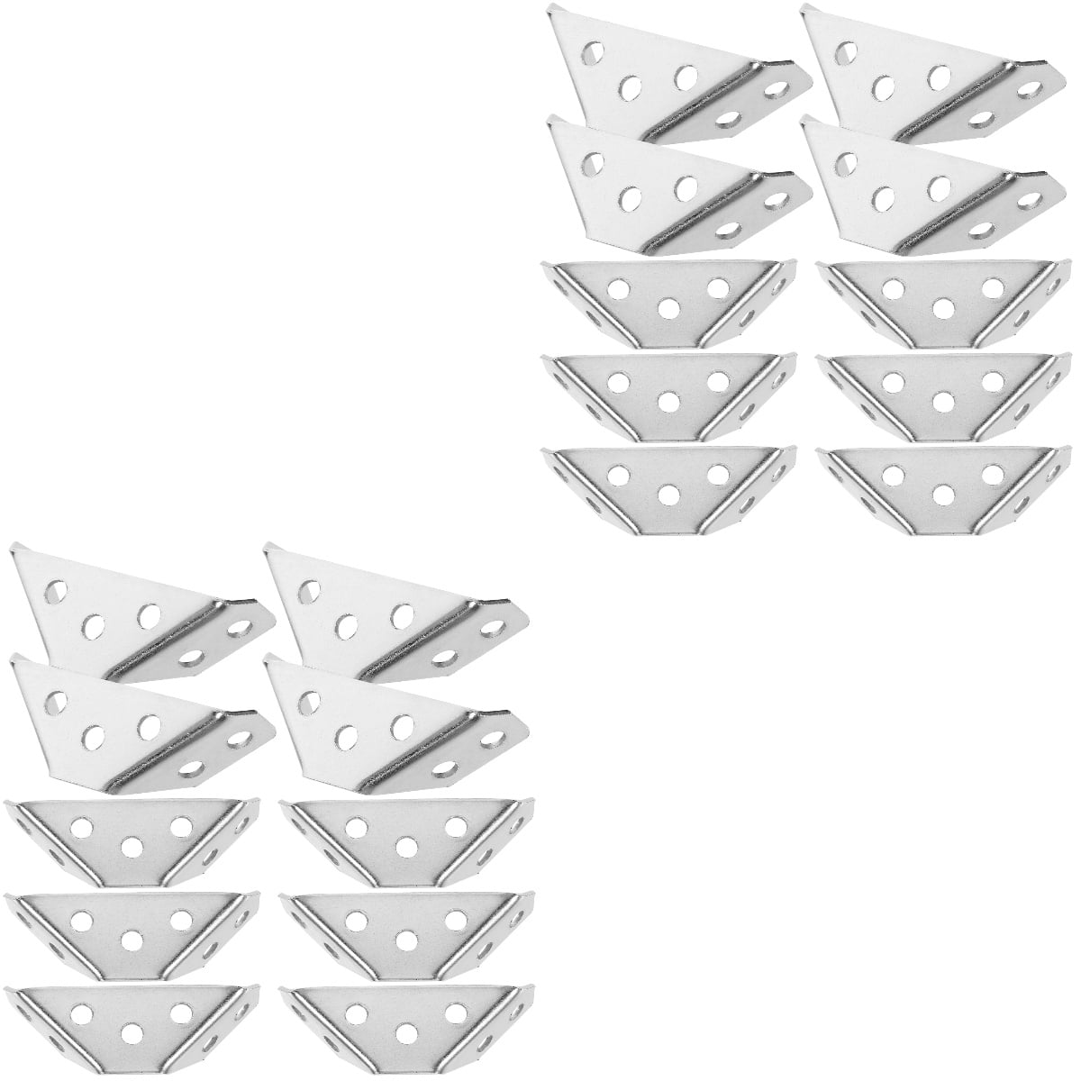 Worgeous 20 pcs Trapeziform Angle Brackets Heavy Duty Corner Brace ...