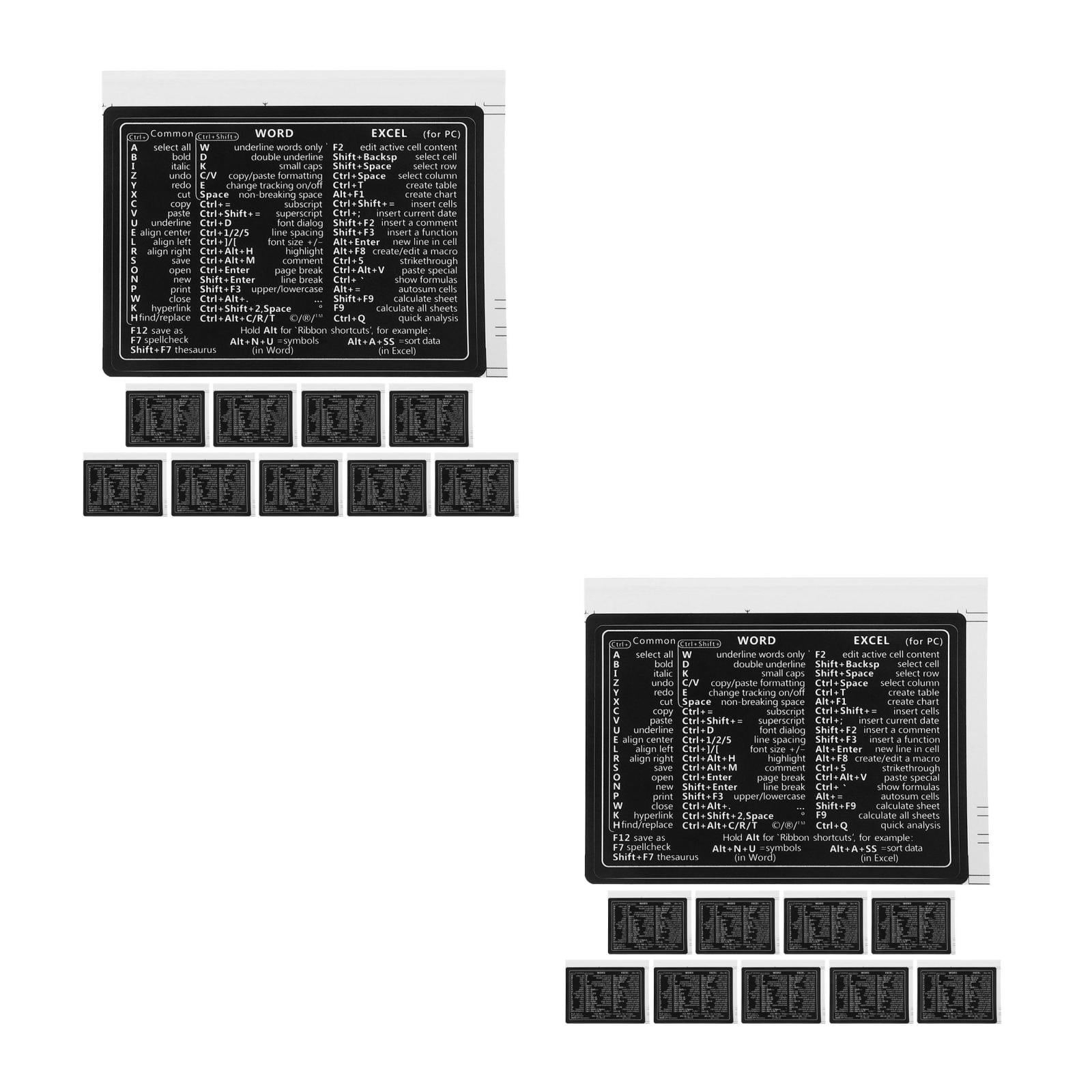 Worgeous 20 pcs Universal Short Cut Sticker Keyboard Reference Guide ...