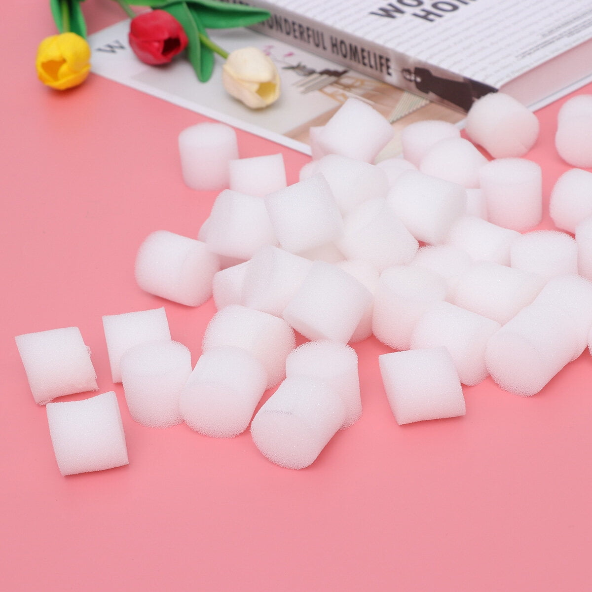 Worgeous 200 PCS Hydroponic Sponge Growing Seed Starter Foam Planting ...