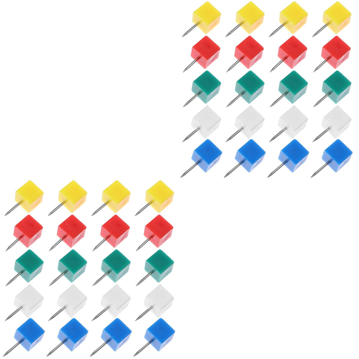 Worgeous 200 PCS Per Can Colorful Square Head Shape Push Pin Multi ...