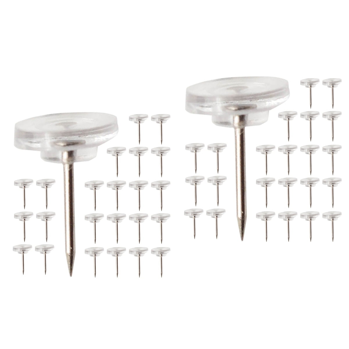 Worgeous 200 Pcs Clear Whiteboard Tacks Clear Pushpins Thumb Tacks ...