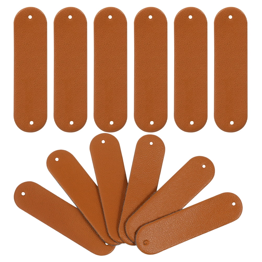Worgeous 200 Pcs Leather Labels for Crochet Items Tags Handmade ...