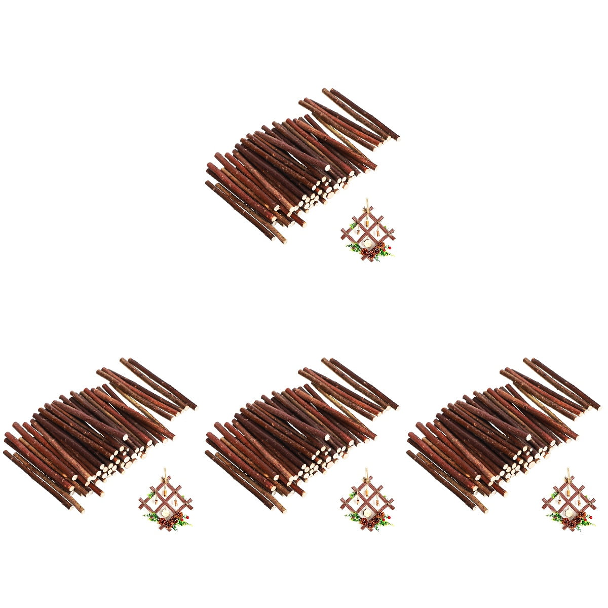 Worgeous 200 Pcs Wood Sticks Craft Sticks Wood Craft Sticks Log Sticks ...