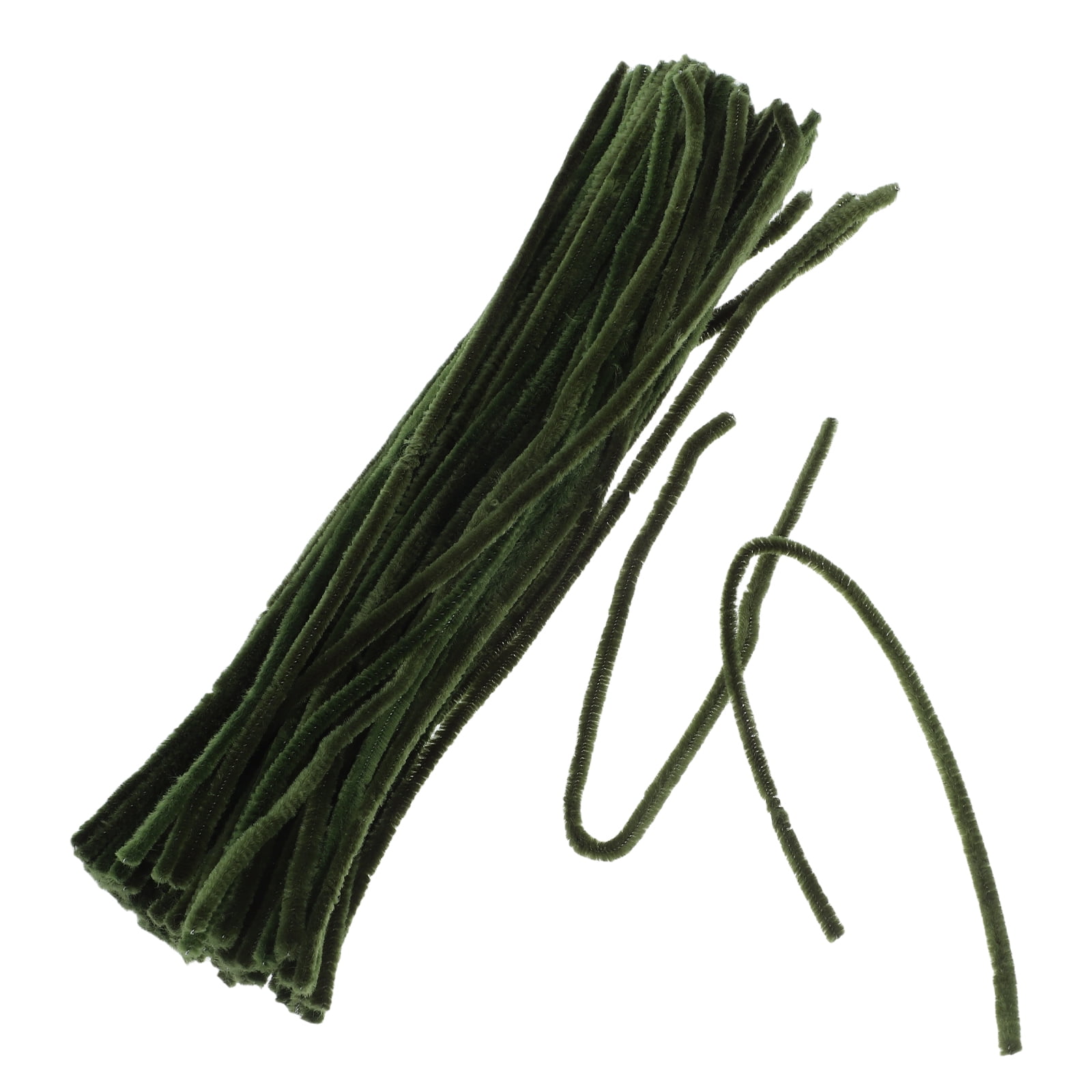 Worgeous 200 Pieces Chenille Stems Green Pipe Cleaner Stickers Crafts ...