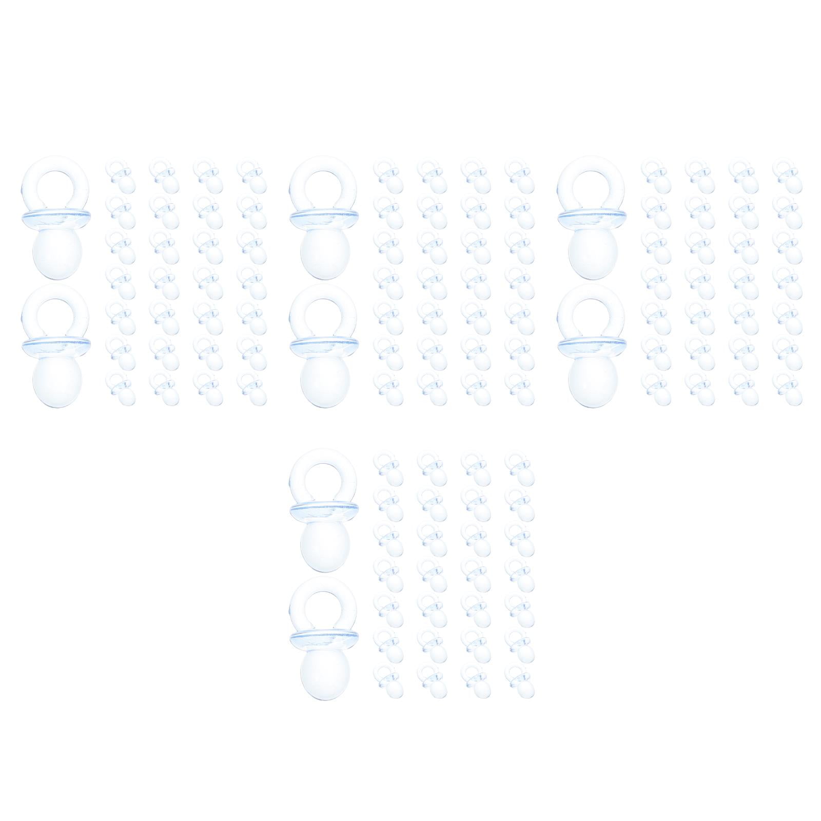 Worgeous 200 pcs Pacifier Baby Shower Game Plastic Pacifiers Boy Baby ...
