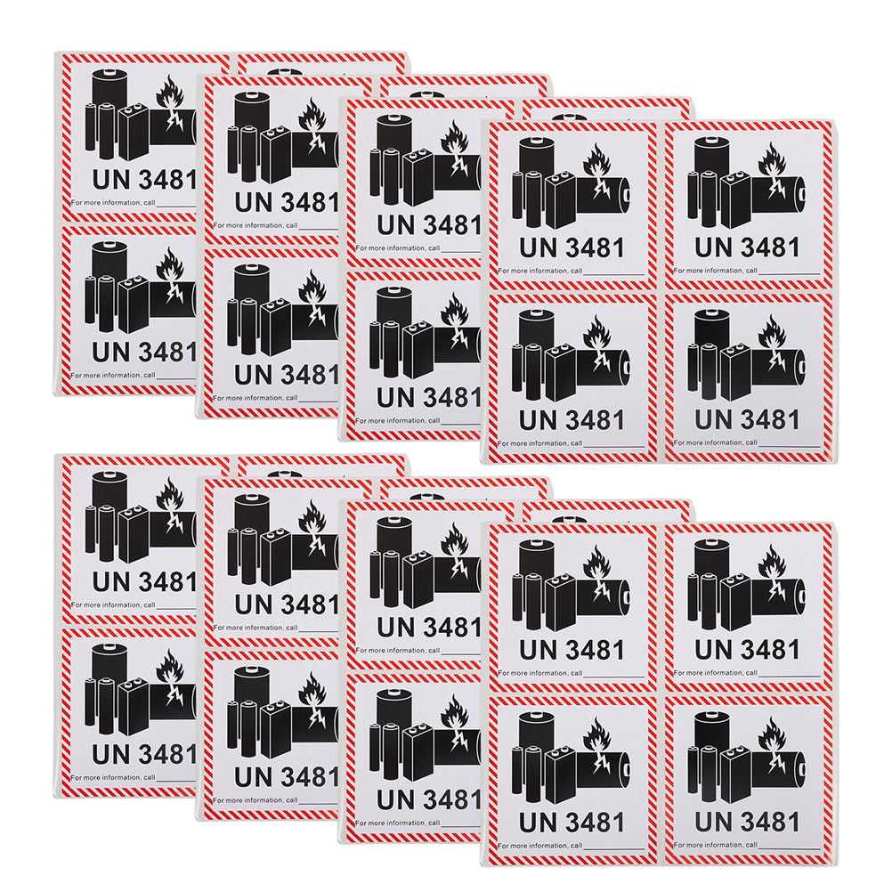 Worgeous 200pcs Battery Safety Warning Labels Lithium Ion Battery ...