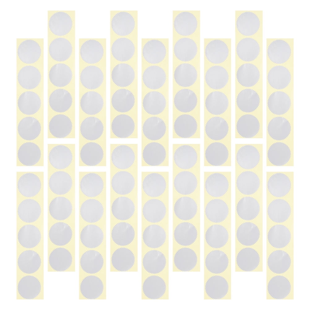 Worgeous 200pcs Blank Silver Embosser Stickers Metallic Scallop Edge ...
