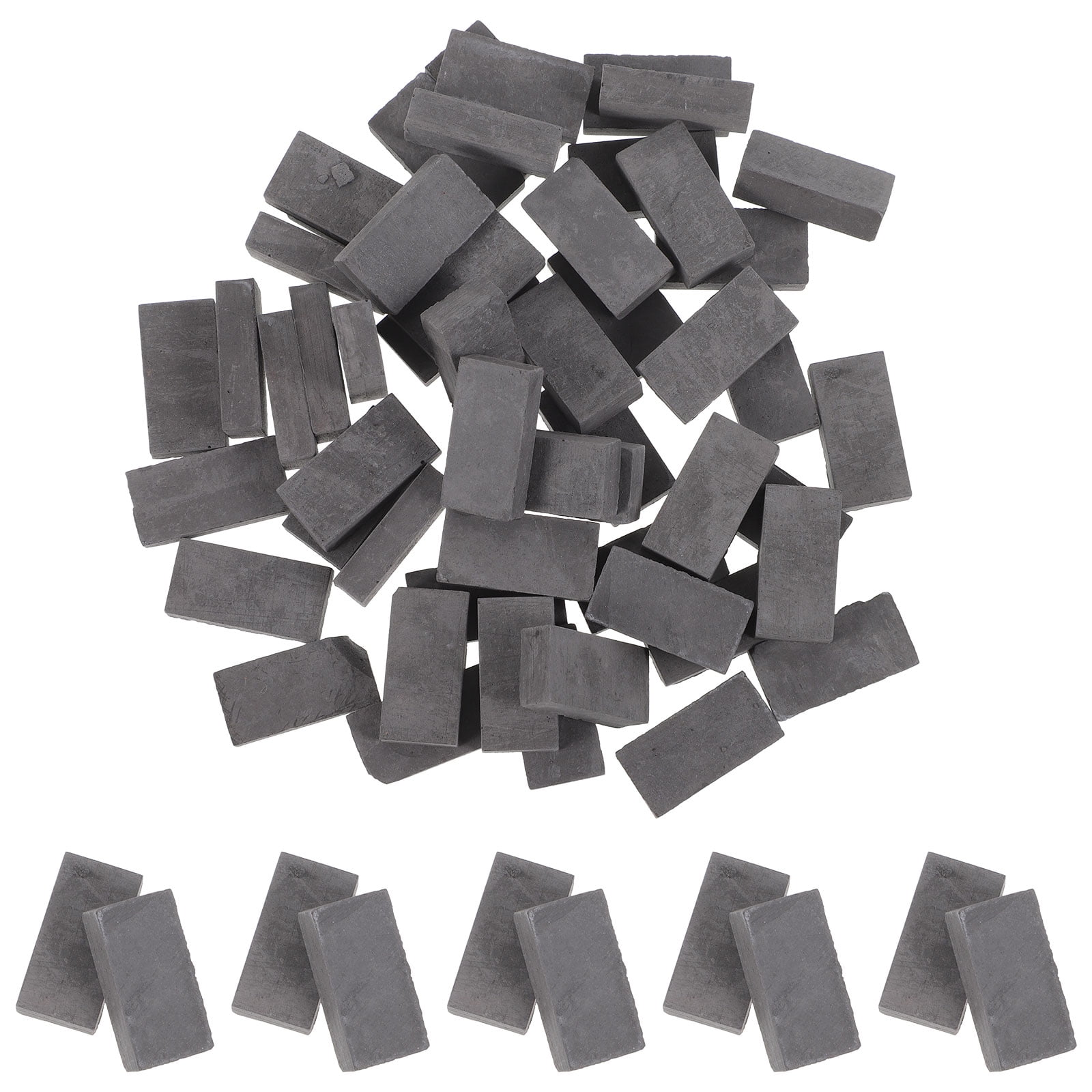 SKISUNO Brick Toy Grey Decorative Props 200Pcs 1.8x0.9Cm - Walmart.com