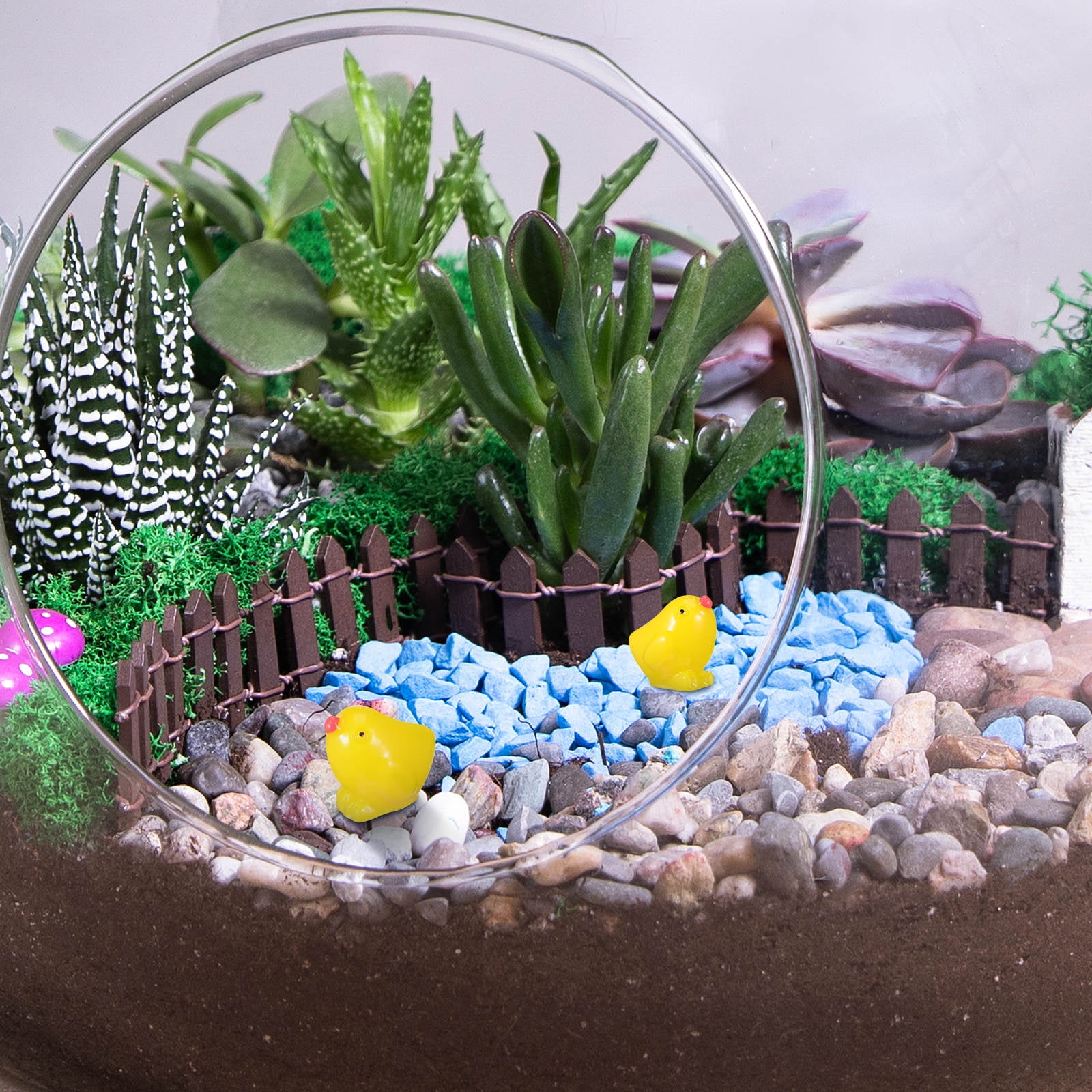 Worgeous 200pcs Tiny Resin Chickens Terrarium Crafts Miniature Resin ...