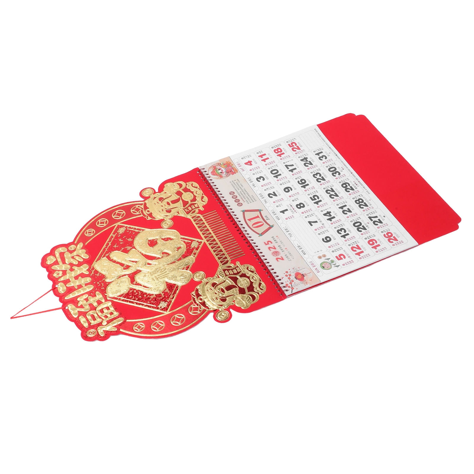 COSMOBETTY Paper Material Wall Calendar Red 1Set 14.6X13.6X0.4In ...