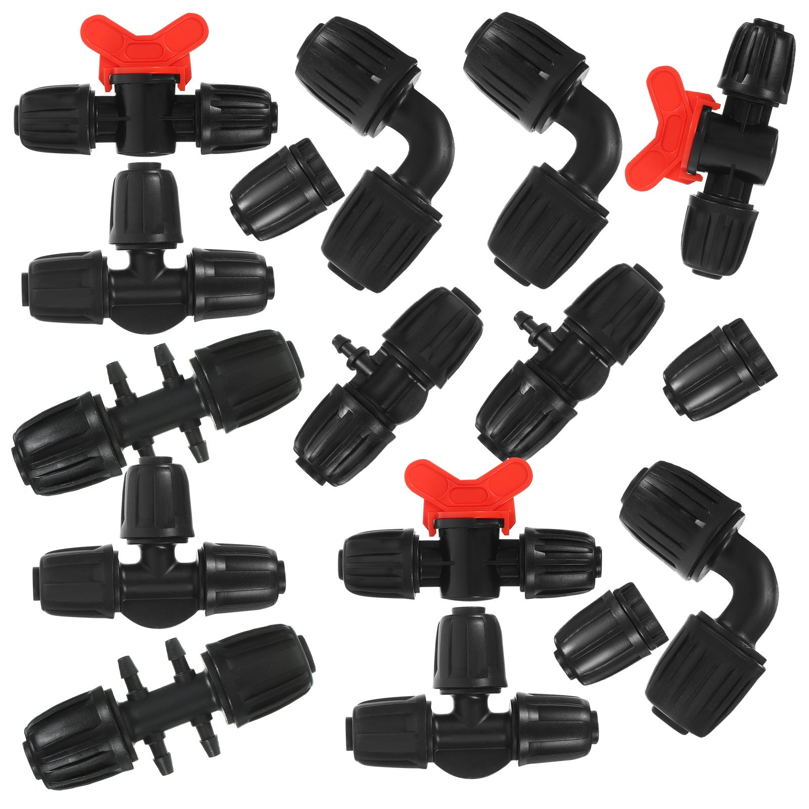 Worgeous 20Pcs Hose Connectors Drip Irrigation Fittings Garden Hose Splitters Drip Lines ...