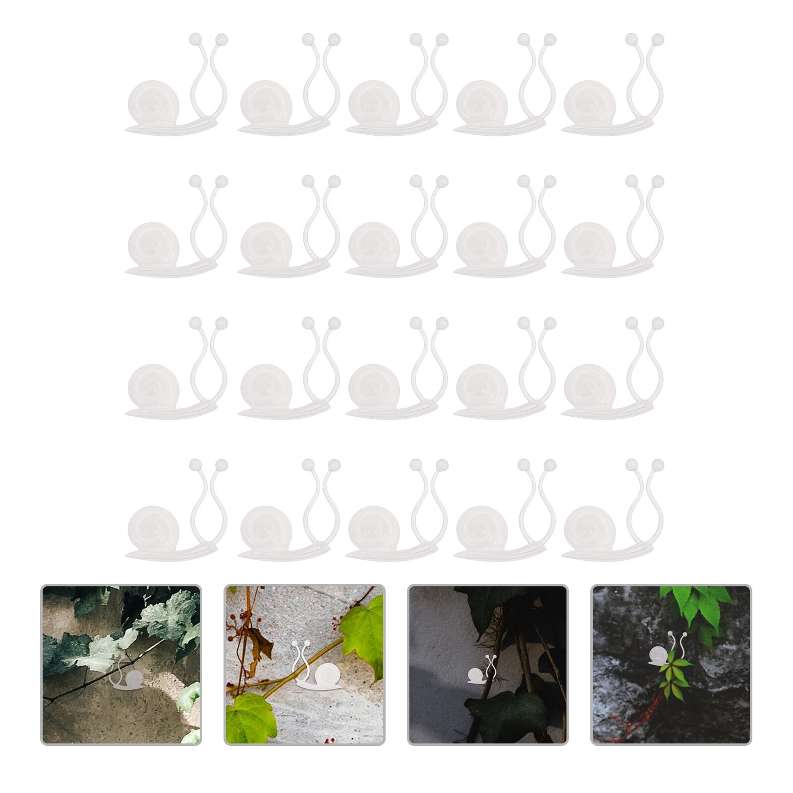 Worgeous 20pcs Adhesive Plant Climbing Wall Fixture Clips Creative Vine ...
