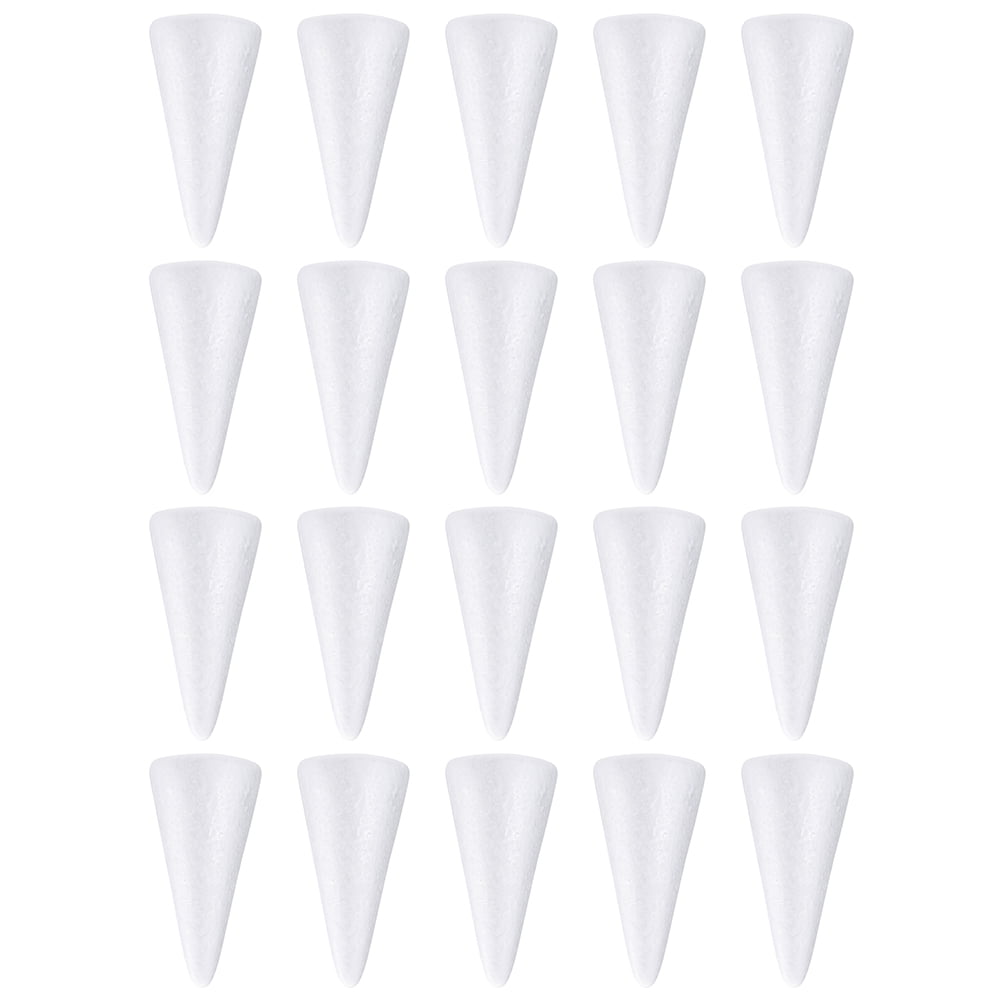 SEWCHICS DIY Solid Cone White 20Pcs 7.3x2.8x2.8in - Walmart.com