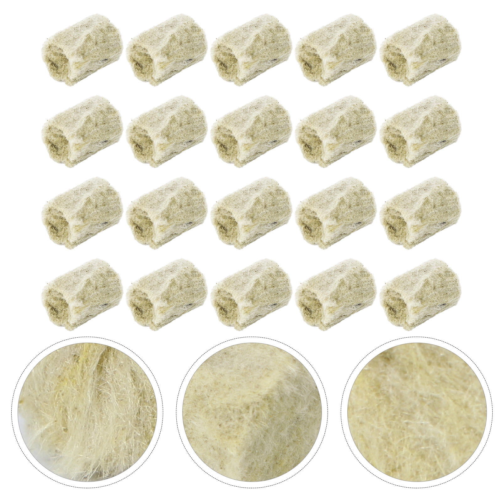 Worgeous 20pcs Grow Wool Plugs Soilless Hydroponic Planting Cylindrical ...