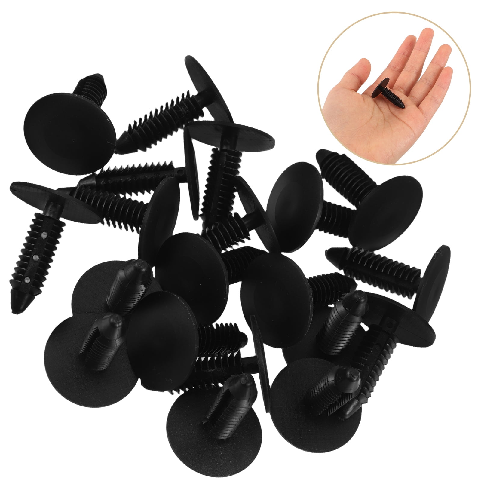 Worgeous 20pcs Nylon Car Clip Fasteners for Trunk Liner Black Plastic ...