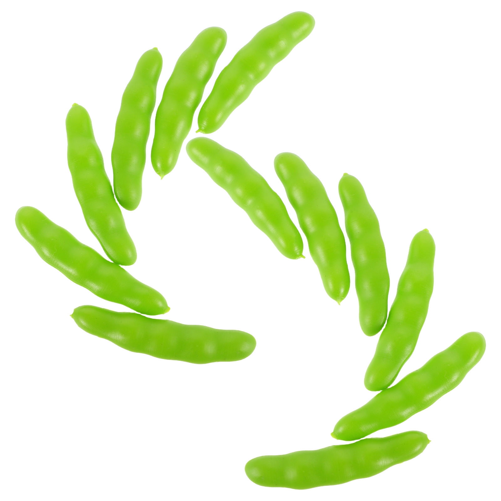 Worgeous 20pcs Plastic Pea Decoration Lifelike Green Vegetable Models ...