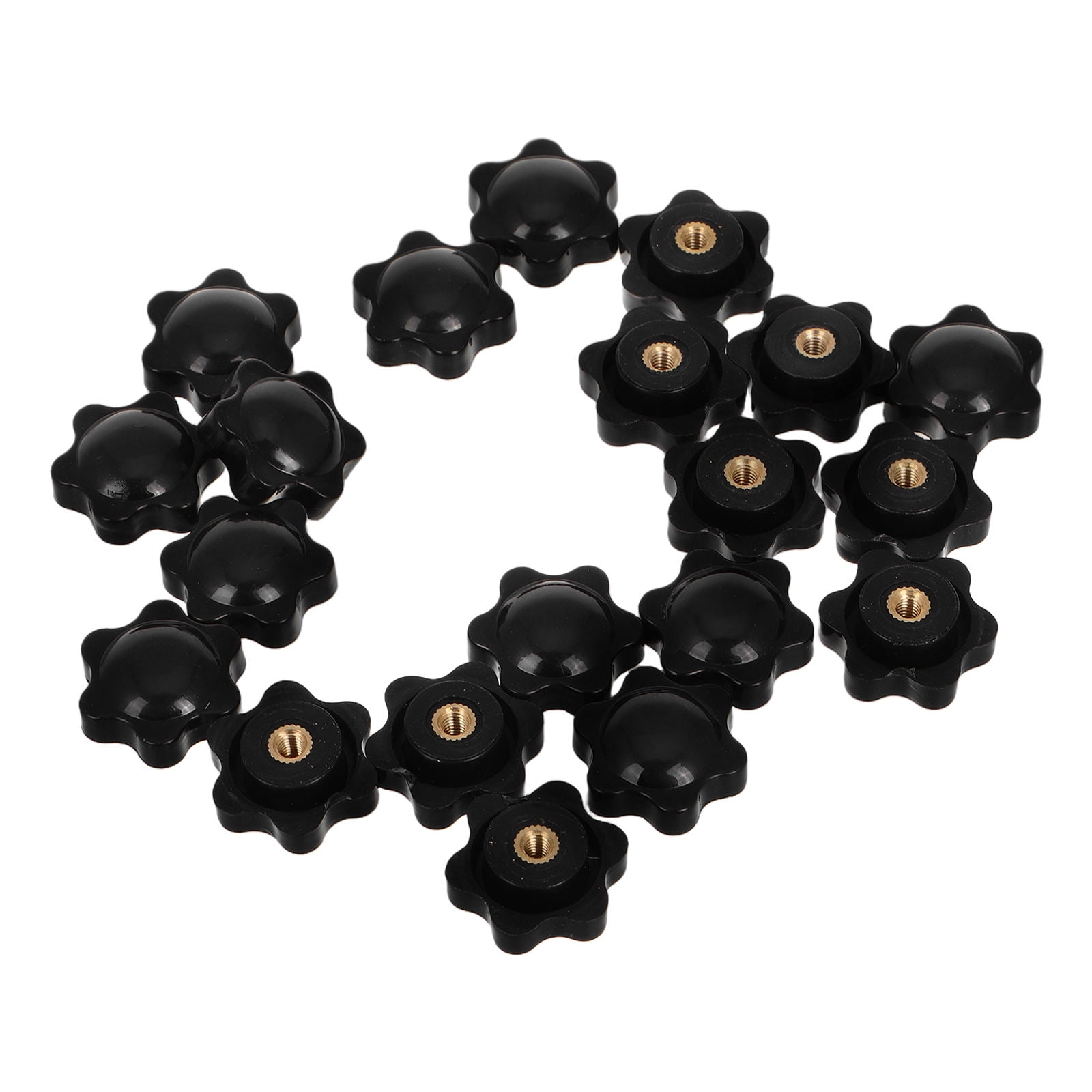 Worgeous 20pcs Star Knobs Female Threaded Hexagon Head Thru Knob Clamping Knobs Jig Knobs T ...