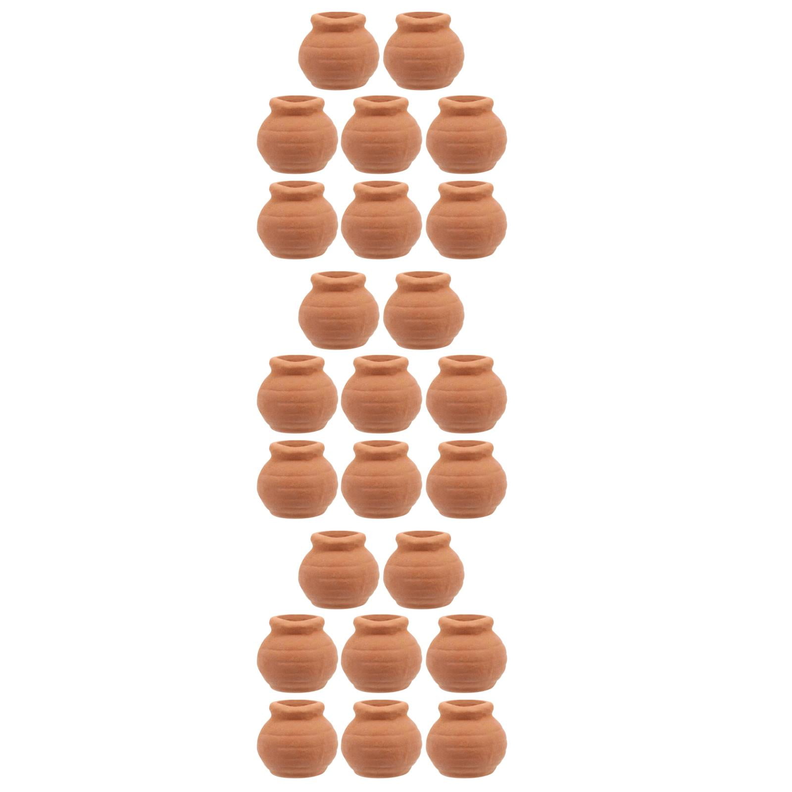 Worgeous 24 PCS Tiny Flower Pots Small Clay Pots Succulent Plants ...