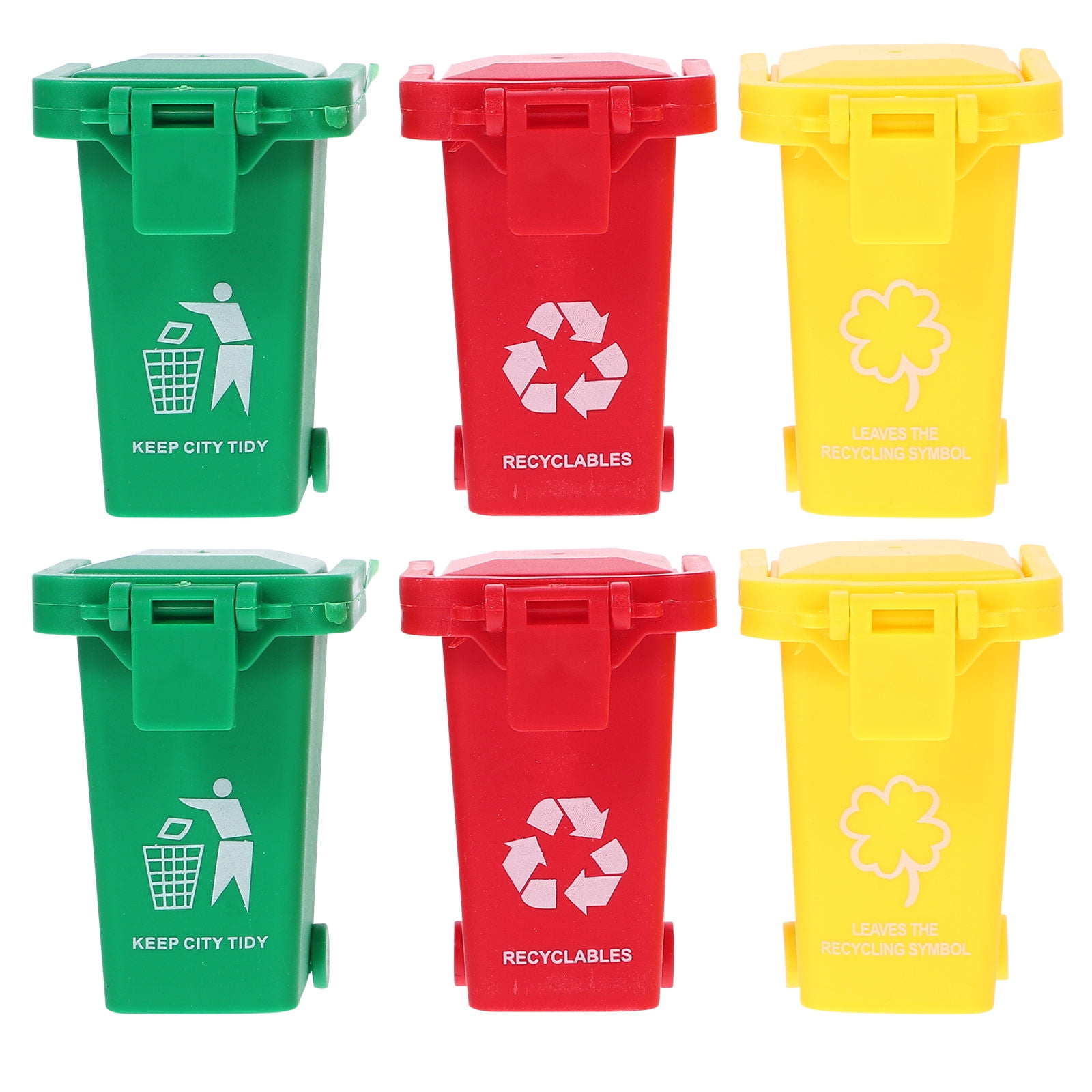 Worgeous 24 Pcs Small Garbage Bin Toy Child Garbage Push Garbage for ...