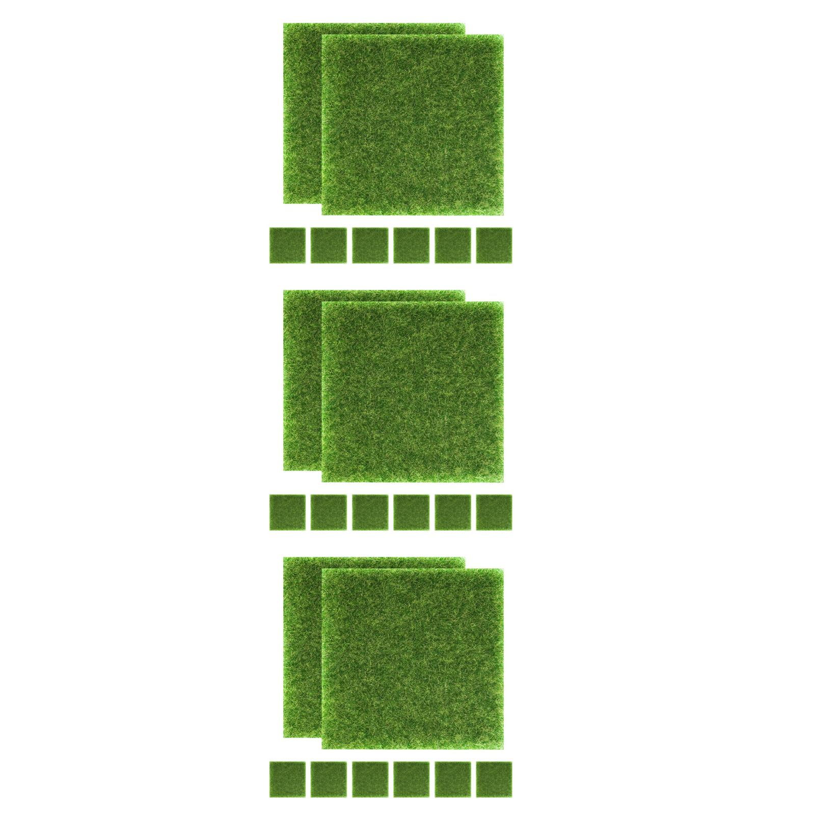Worgeous 24 pcs Artificial Moss Turf Landscaping Decorative Prop Garden ...
