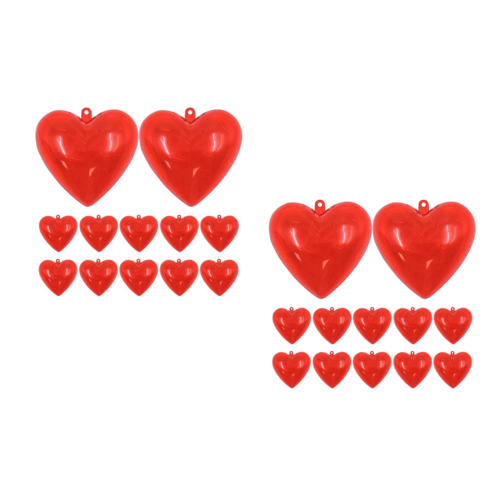 Worgeous pcs Heart Shape Ornaments Plastic Fillable Ornaments for ...