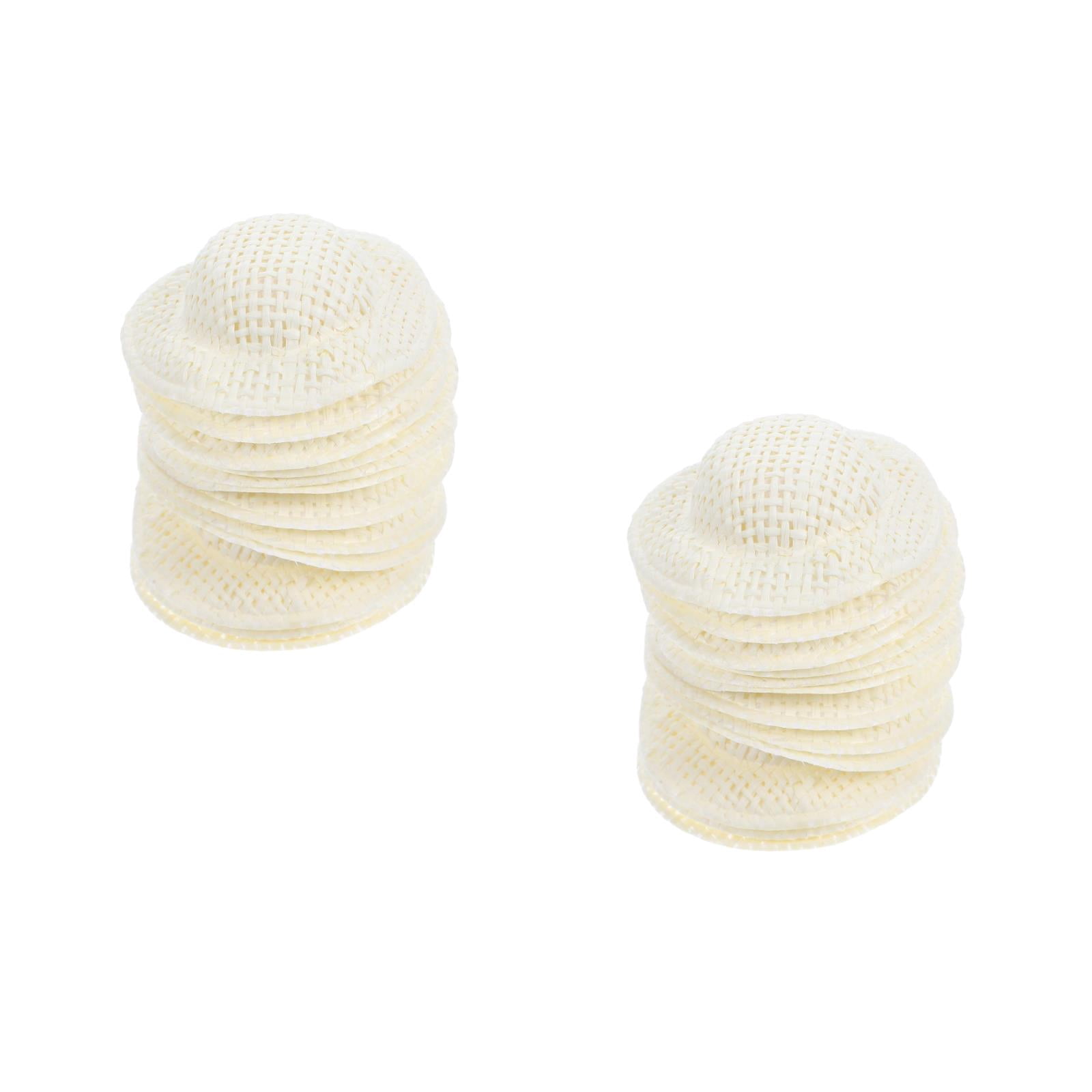 Worgeous 24 pcs Miniature Woven Hats Mini Woven Dolls Hats Handcraft ...