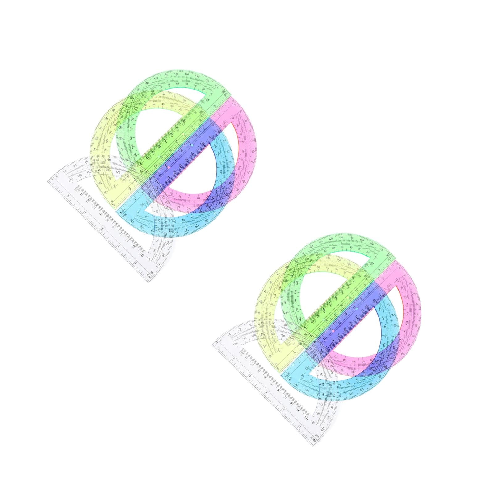 Worgeous 24 pcs Plastic Protractor Semicircular Back to School ...