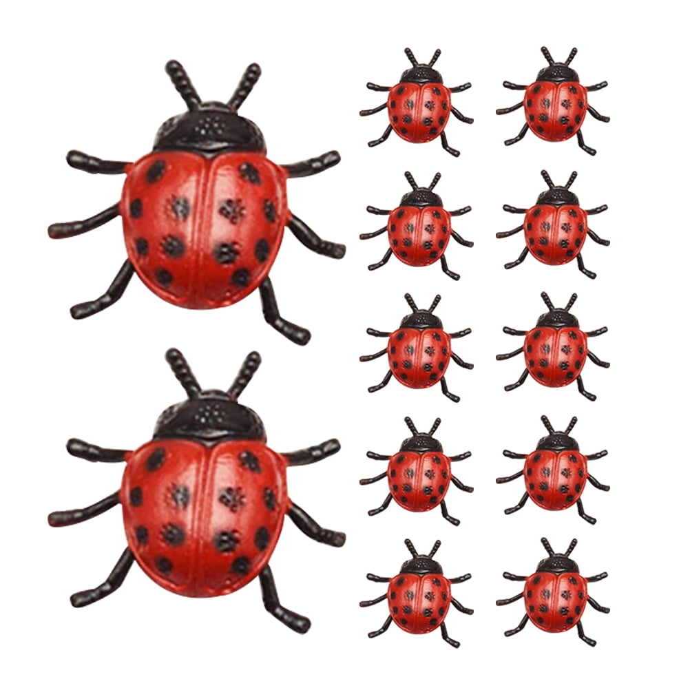 Worgeous 24pcs Lifelike Ladybug Models Simulation Ladybug Simulation ...