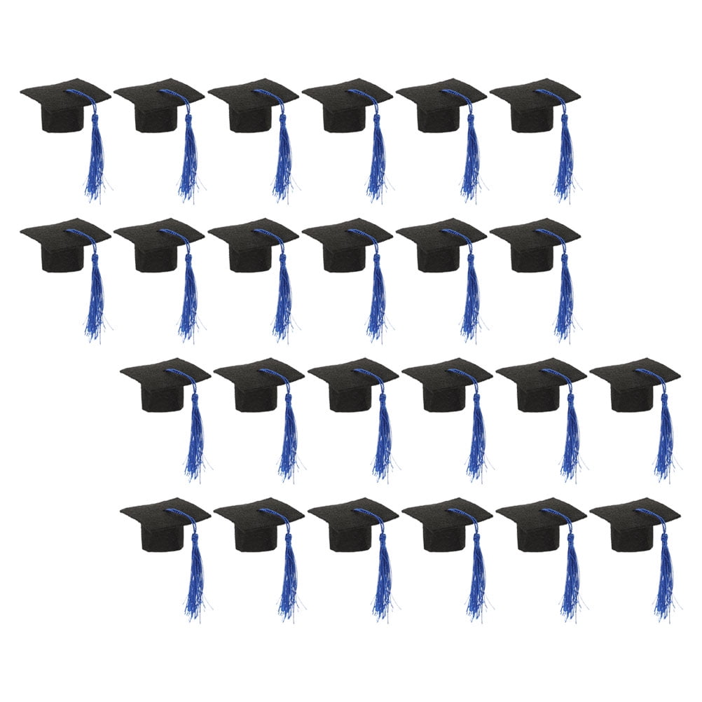 Worgeous 24pcs Mini Graduation Caps Decorations Class of 2025 Small ...