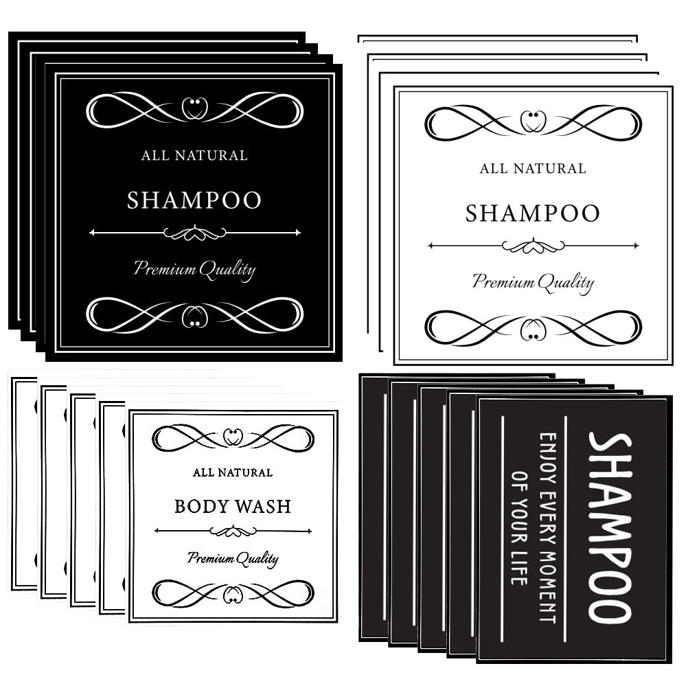 Worgeous 24pcs Self-Adhesive Waterproof Labels for Bathroom ...