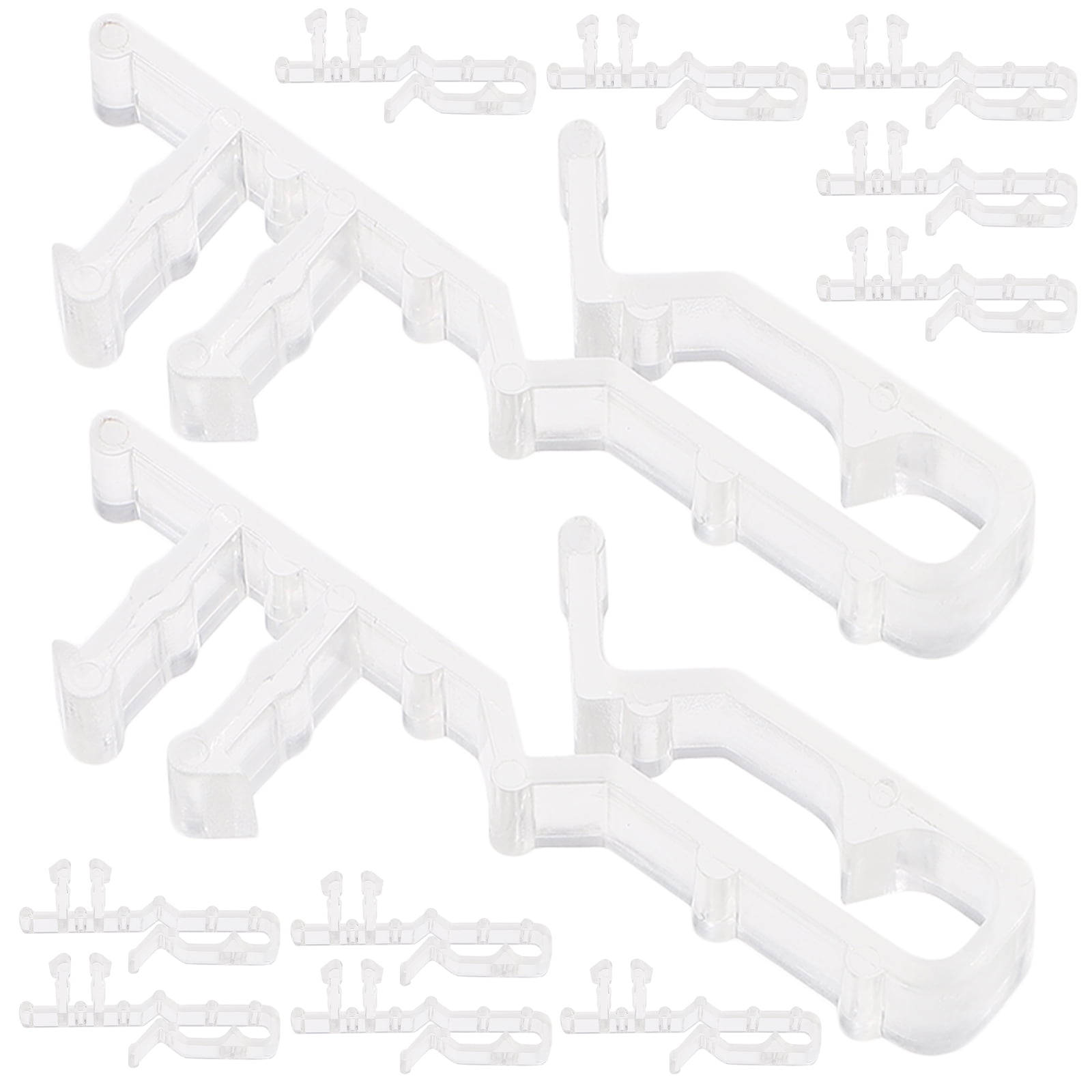 Worgeous 24pcs Transparent Valance Clips for Blinds Hidden Channel ...