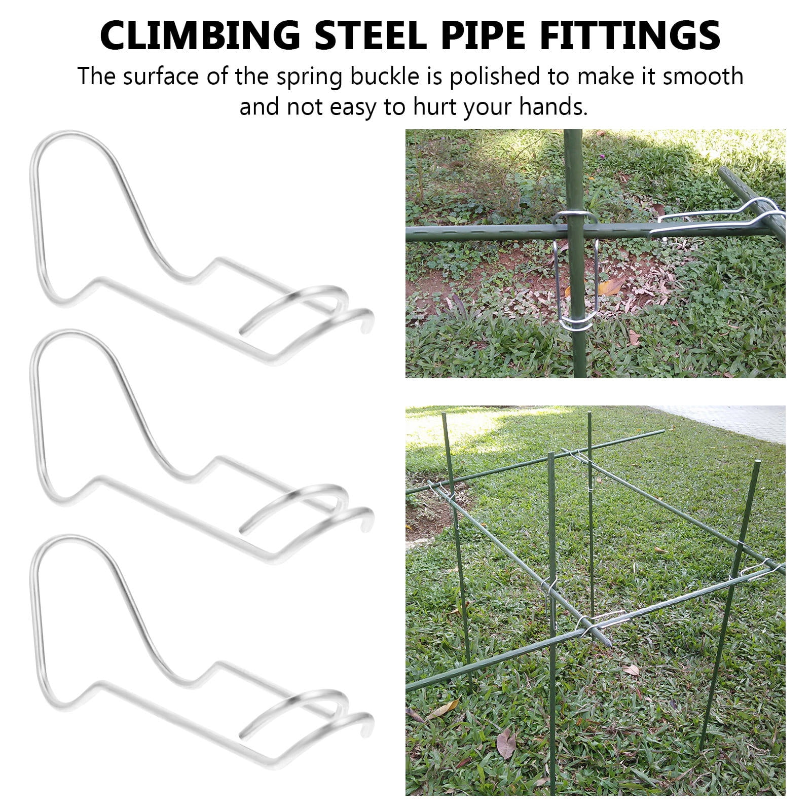 Worgeous 25 Pcs Climbing Vine Stand Pillar Plant Support Wire Clip Cage ...