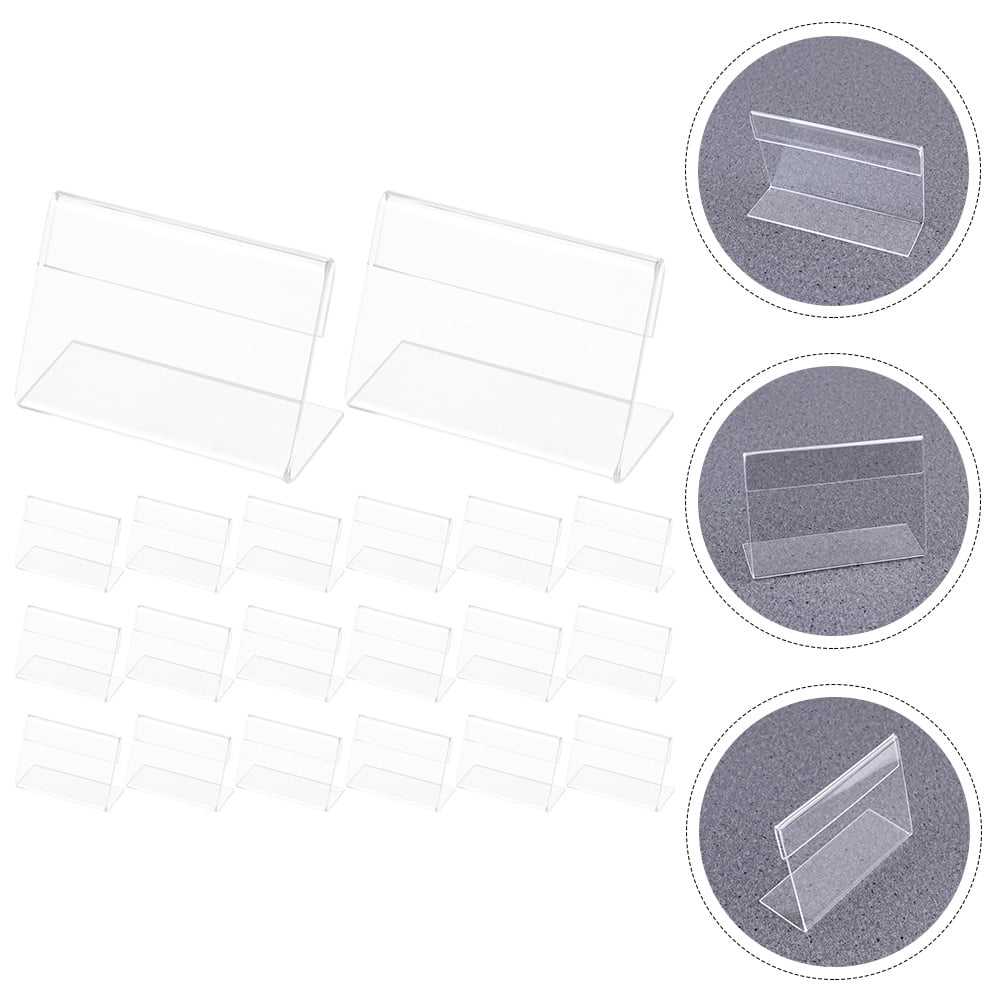 SWETRACE Price Display Holders Transparent 25Pcs Exhibition 3.54X2.36X1 ...