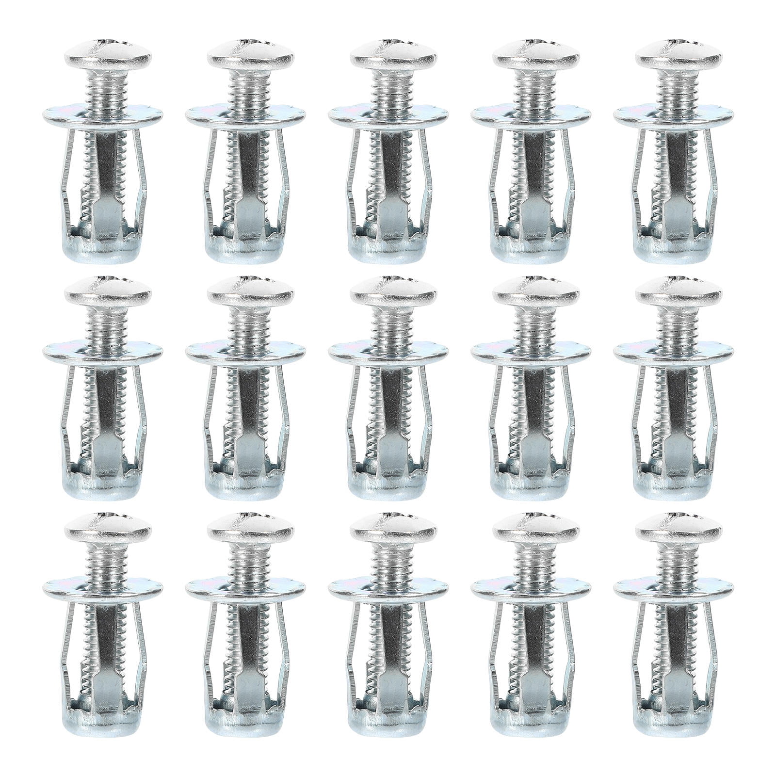 Worgeous 25 Sets Nut And Bolts Set Threaded Insert Nuts Screw Anchor ...