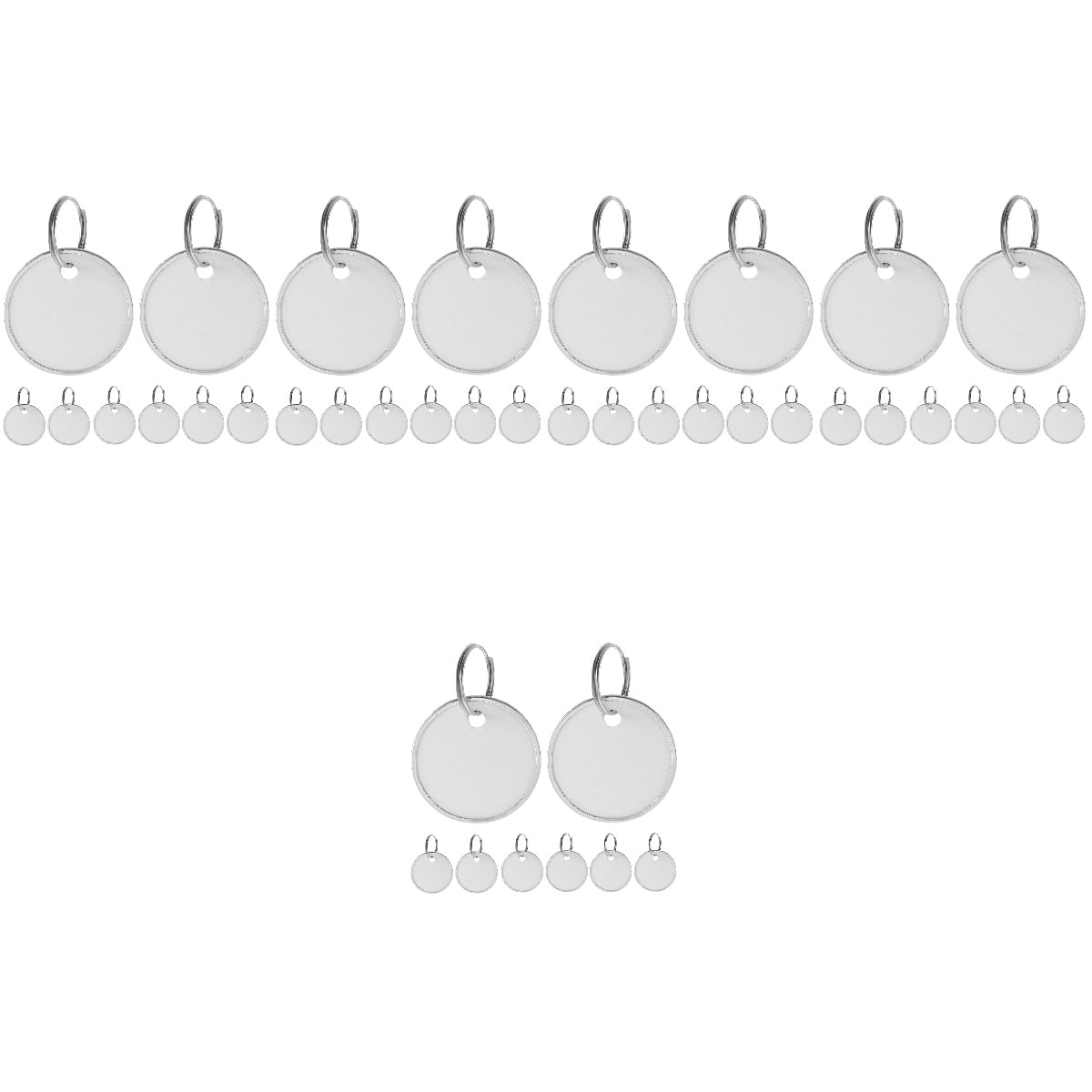 Worgeous 250 pcs Key Rings Writable Key Tags Key Labels with Split ...