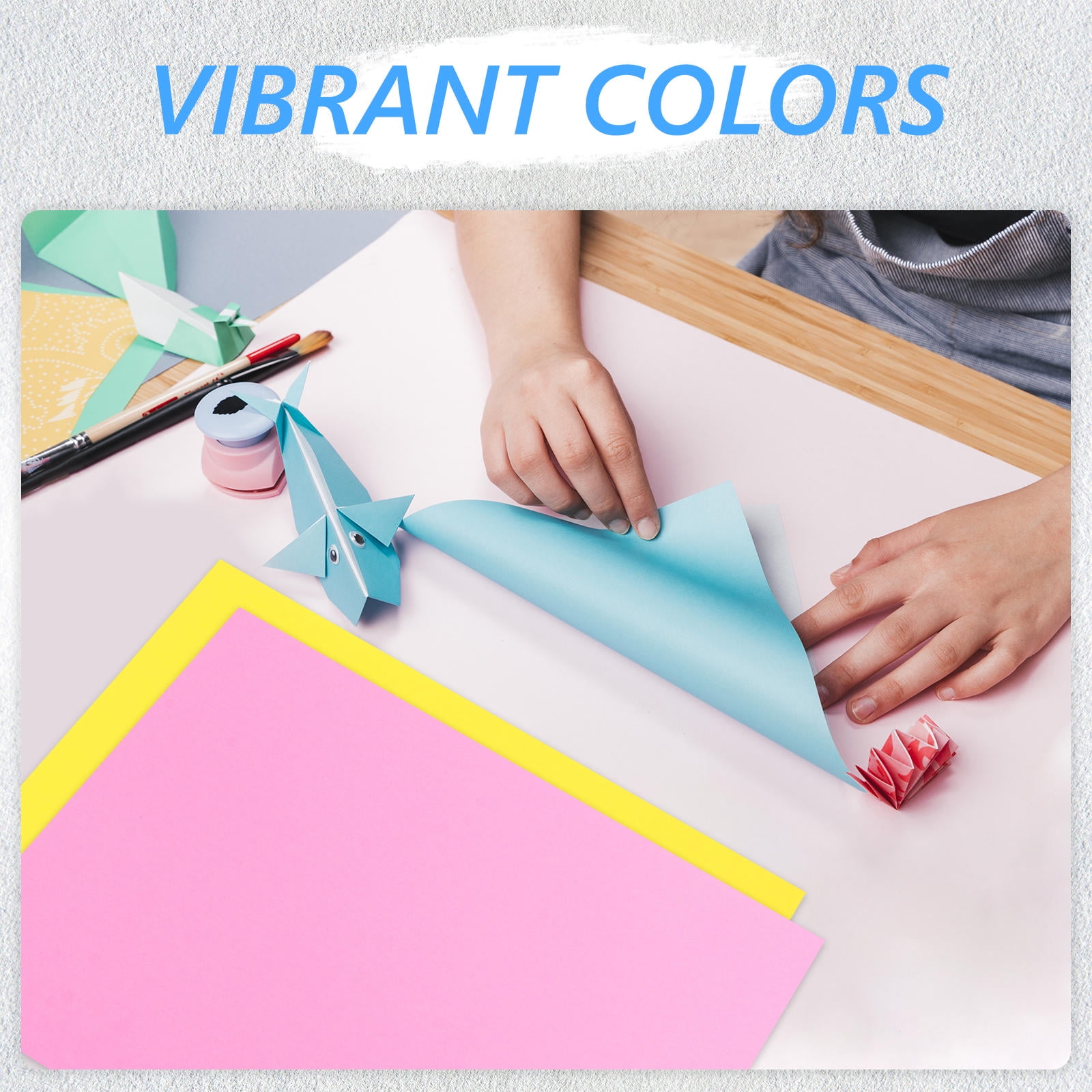 WHAMVOX Colorful Construction Paper for Kids Craft Supplies Vibrant ...