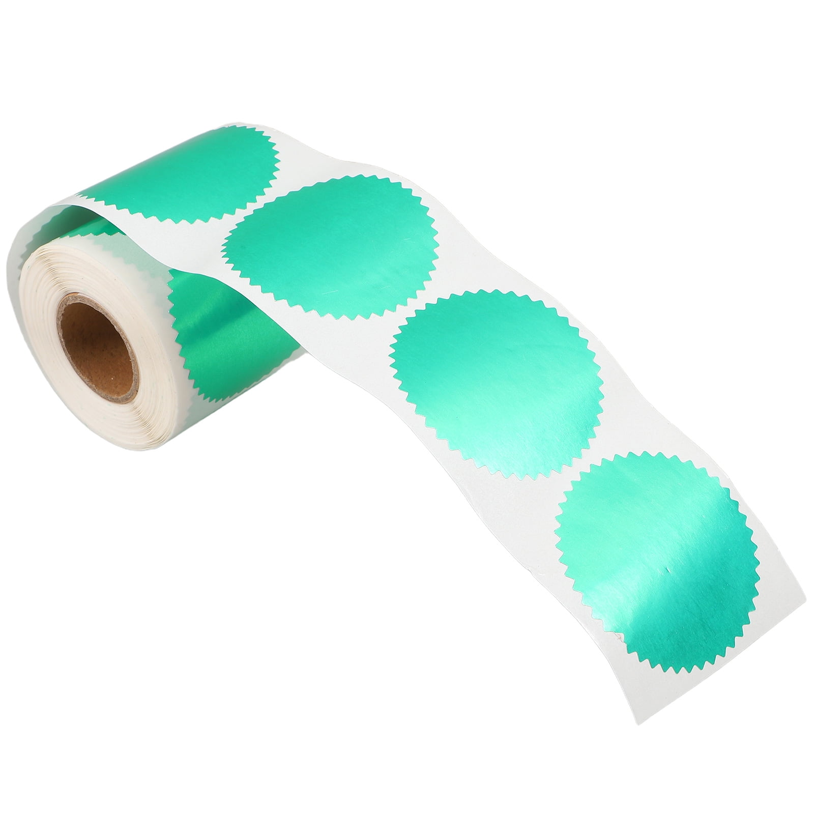 Worgeous 250pcs Green Serrated Edge Embossing Seal Stickers For ...