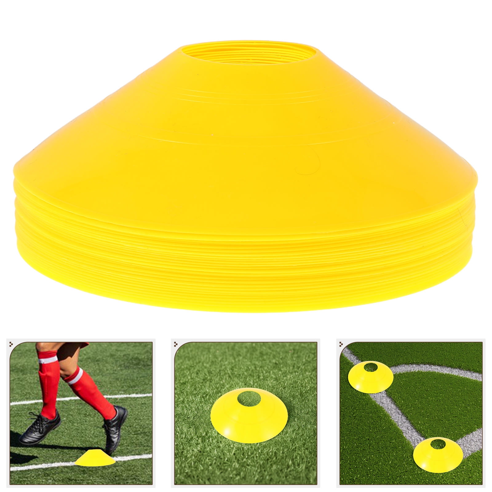 Worgeous 25pcs Disc Cone Agility Training Sports Cone Plastic Soccer Cones for Kids Football ...