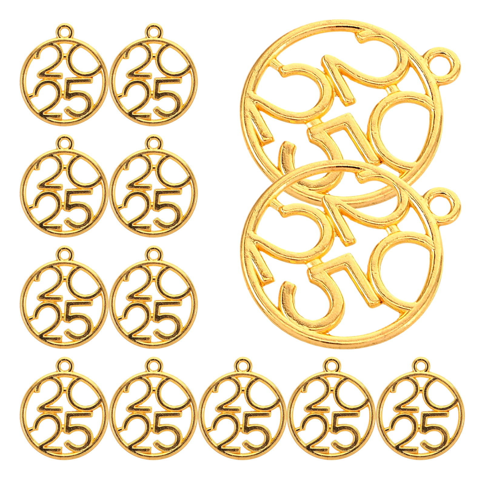 Worgeous 25pcs Year 2025 Charms 2025 Year Letter Charms Pendant 2025 ...