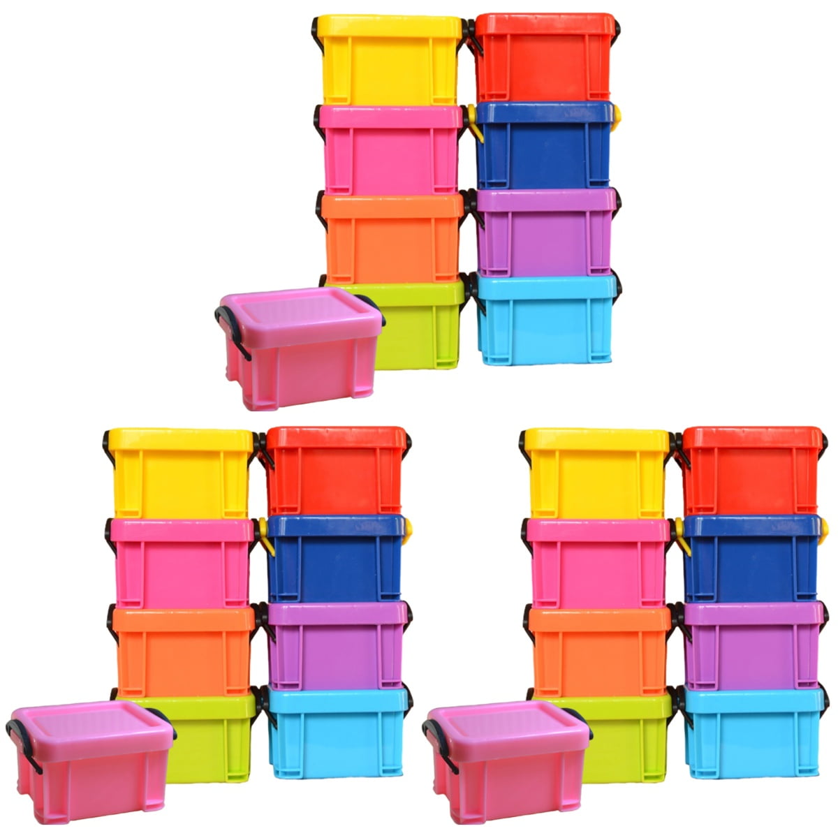 Worgeous 27 Pcs Mini Stackable Plastic Storage Boxes Storage Organizer ...
