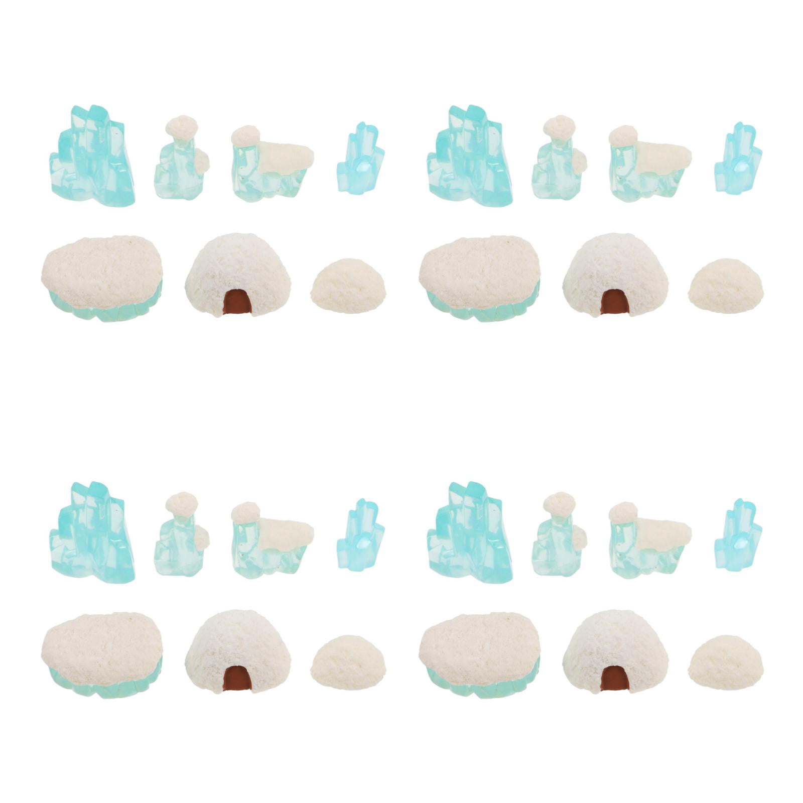 Worgeous 28 pcs Mini Igloo Toys Lifelike Ice Houses Models Igloo ...