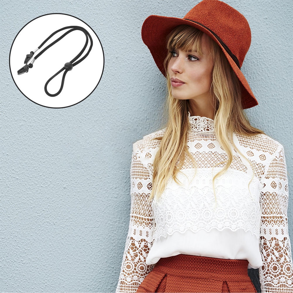 Worgeous 2Pcs Adjustable Hat Chin Cord Strap Hat Clip Retainer Anti ...