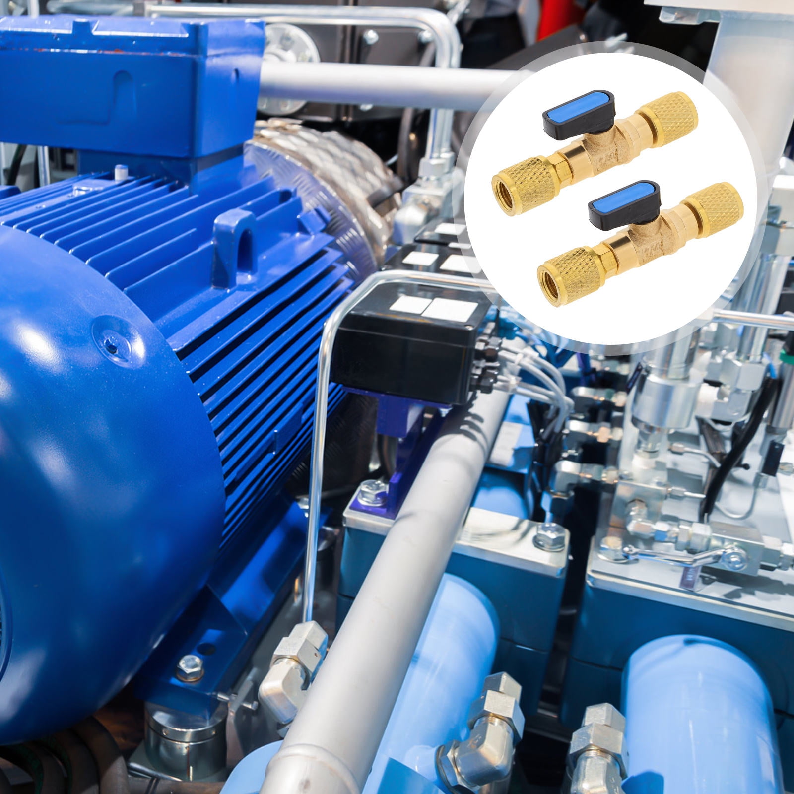 Worgeous HVAC Systems Brass Ball Valve Adapter 2Pcs 3.15X1.18X0.59In ...